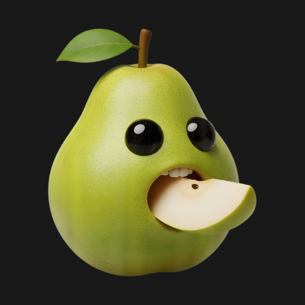 Niche Fruits Pear Brainrot Surreal - Funny Pear Meme - T-Shirt | TeePublic