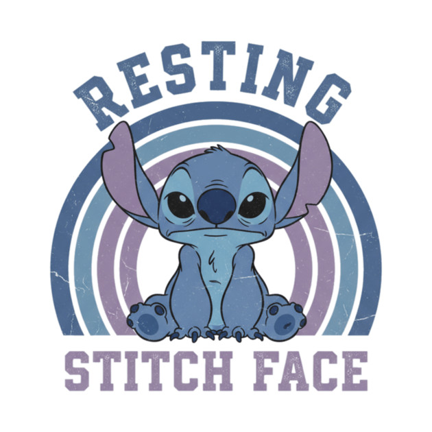 Stitch Resting Stitch Face Design - Stitch - T-Shirt | TeePublic