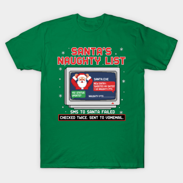 Santa.exe – Naughty List Pixel Art Funny Christmas - Funny Christmas ...