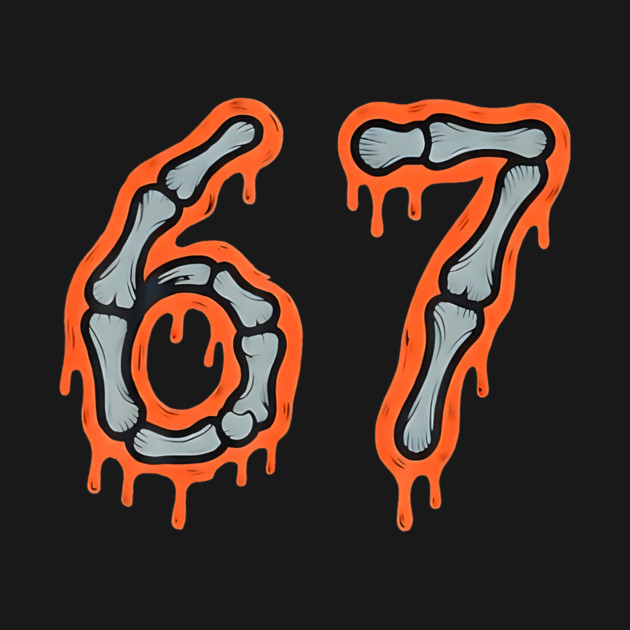 67 Halloween 6 7 Numbers Six Seven - Halloween Meme Funny - T-Shirt ...