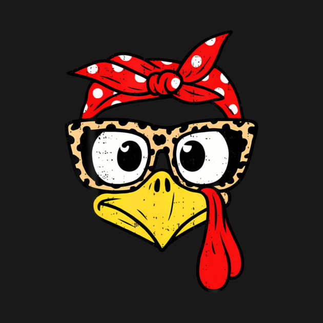 Funny Turkey Face Leopard Fall Thanksgiving Party - Fall Celebration ...