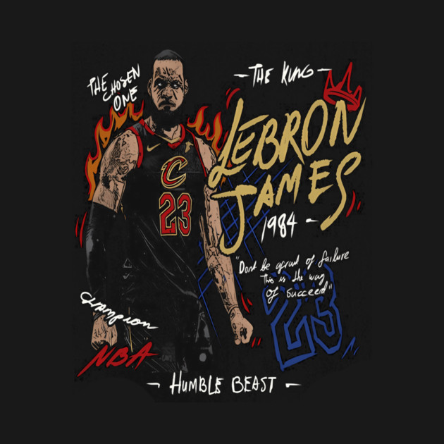 Lebron James Cleveland Profile - Lebron James - T-Shirt | TeePublic