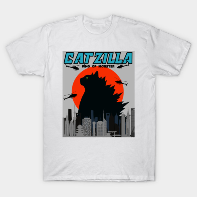 Cat Zilla king of monster - Catzilla - T-Shirt | TeePublic