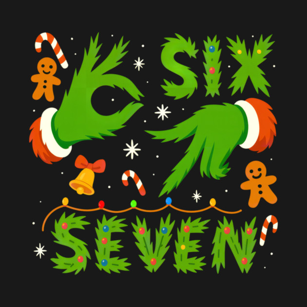 67 Green Hands Christmas Six Seven Meme Brainrot Xmas - 67 Christmas ...