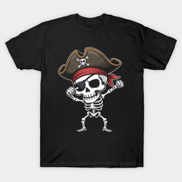 Pirate Skeleton Dab Dance Halloween - Pirate - T-Shirt | TeePublic
