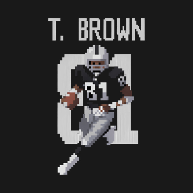 Tim Brown #81 – 8-Bit Raiders Legend - Tim Brown - T-Shirt | TeePublic