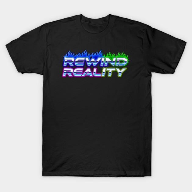 REWIND REALITY Chrome Flame 90s Aesthetic Tee - Tshirtdesign - T-Shirt ...