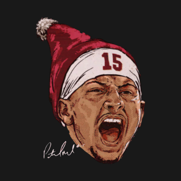 Patrick Mahomes Kansas City Santa Hat - Patrick Mahomes - T-Shirt ...