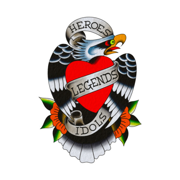 Traditional Tattoo Eagle Heroes Legends Idols Classic Vintage Old ...