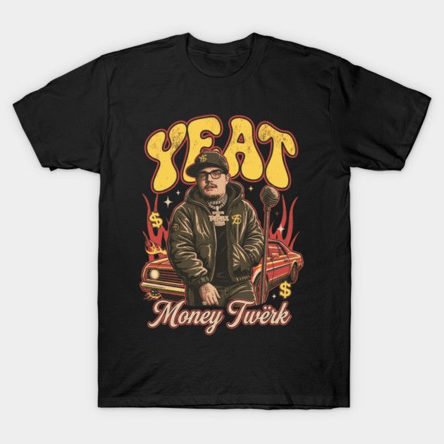 Yeat Rapper Face - Yeat - T-Shirt | TeePublic