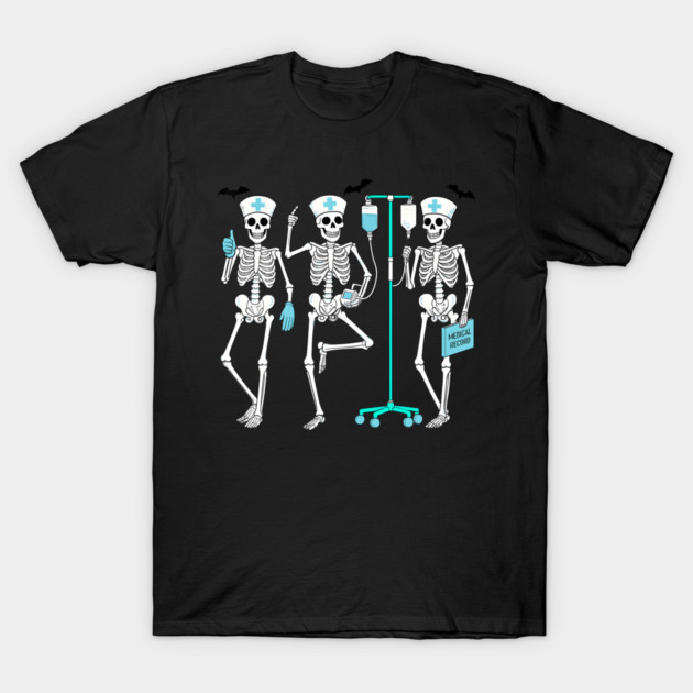 Nursing Halloween Skeleton Nurse Healthcare Spooky Nurse - Nursing - T ...