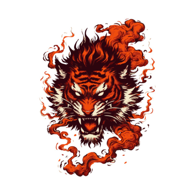 Oni Yokai Tiger Tattoo - Oni Yokai Tiger Tattoo - T-Shirt | TeePublic