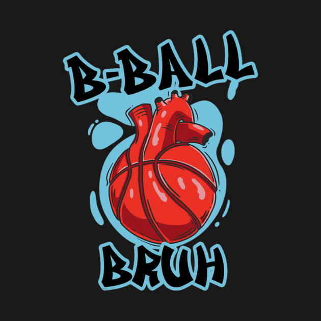 Sport Basketball Heart Shirt Graffiti BBall Player Coach Baller ...