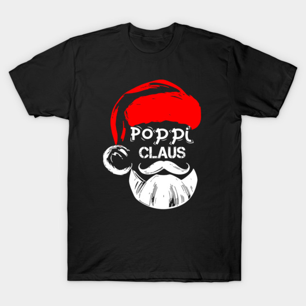 Vintage Poppi Claus Merry Christmas - Grandfather - T-Shirt | TeePublic