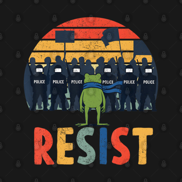 Portland Frog Protest Ice Resistance Pro Immigrant - Portland Protest ...