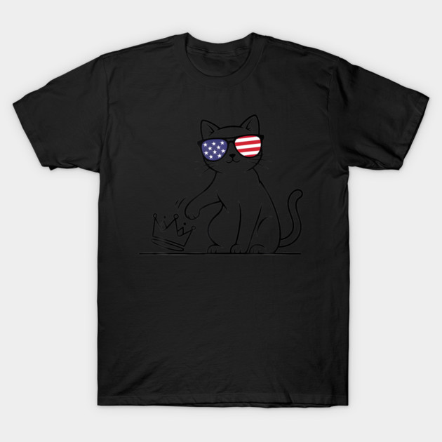 Cat No Kings In America Patriotic Cat Lady Democracy - Patriotic Cat ...