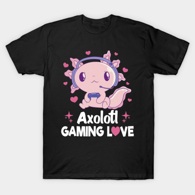 Gaming Mexican Salamander Fish Gamer - Axolotl - T-Shirt | TeePublic