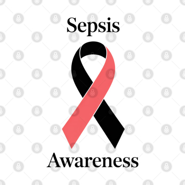 Sepsis Awareness Design with Red Ribbon - Sepsis Awareness - T-Shirt ...