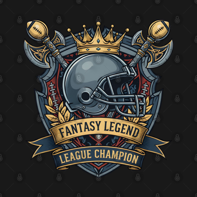 Fantasy Football League Champion Crest - Fantasy Football - T-Shirt ...