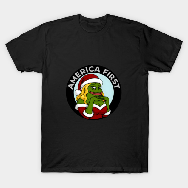 America First Santa Claus Wife Groyper Nick Fuentes - America - T-Shirt ...