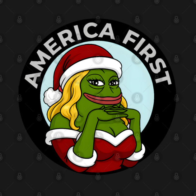 America First Santa Claus Wife Groyper Nick Fuentes - America - T-Shirt ...