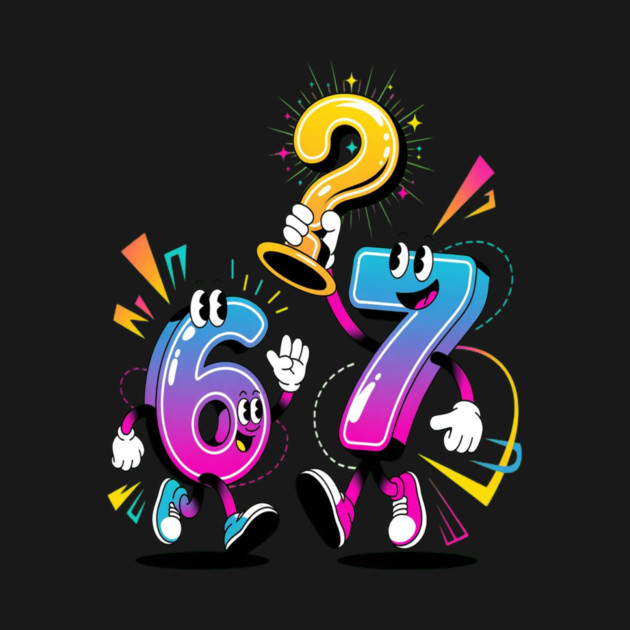 Six Seven Question Mark Trophy Retro Cartoon - Six Seven Question Mark ...