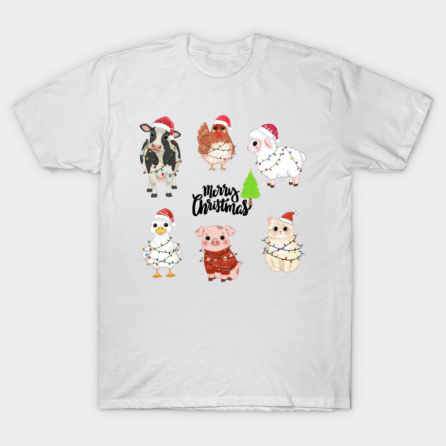 Merry Farmhouse Christmas – Adorable Animal Group - Christmas Farm ...