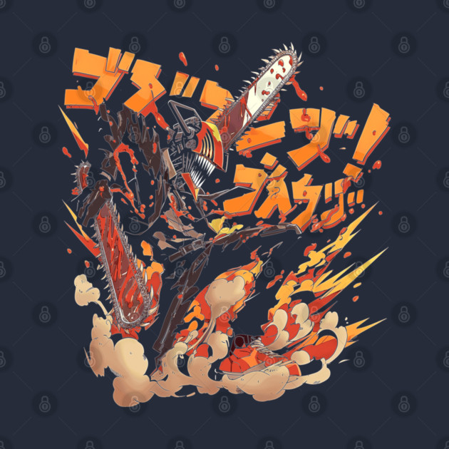 Chainsaw Man Denji Devil Form Anime Manga Art - Chainsaw - T-Shirt ...