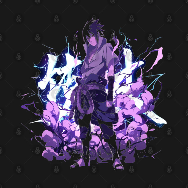 Sasuke Uchiha Chidori Lightning Power Anime Art - Sasuke - T-Shirt ...