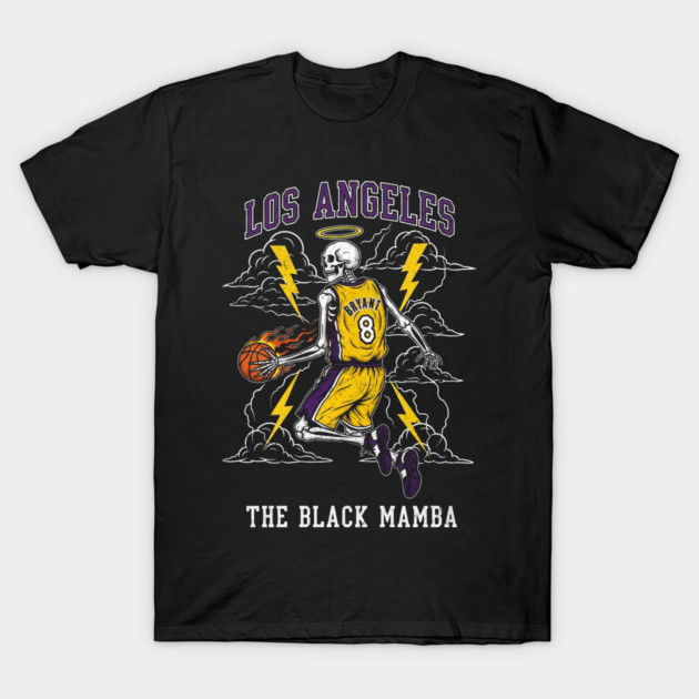 The Black Mamba Kobe Bryant Legend Skeleton Basketball Tribute Graphic ...