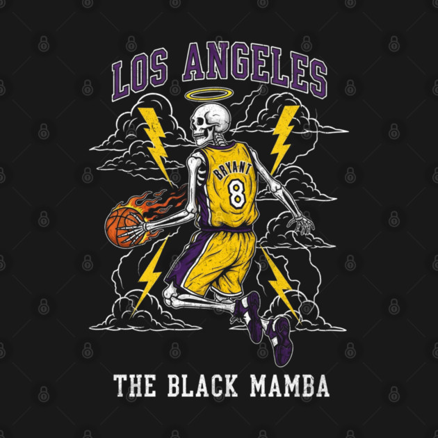 The Black Mamba Kobe Bryant Legend Skeleton Basketball Tribute Graphic ...