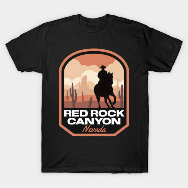 Red Rock Canyon Nevada Desert Cowboy - Red Canyon - T-Shirt | TeePublic