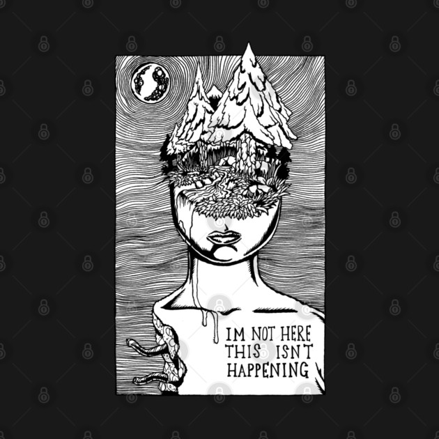 How to Disappear Completely - Ink Drawing - Radiohead - T-Shirt | TeePublic