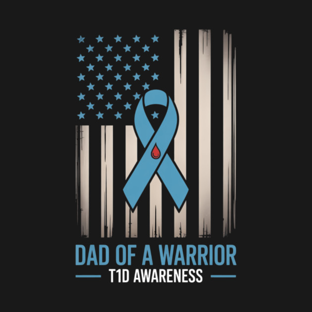 Type 1 Diabetes Awareness T1D Diabetic US Flag - Type 1 Diabetes ...
