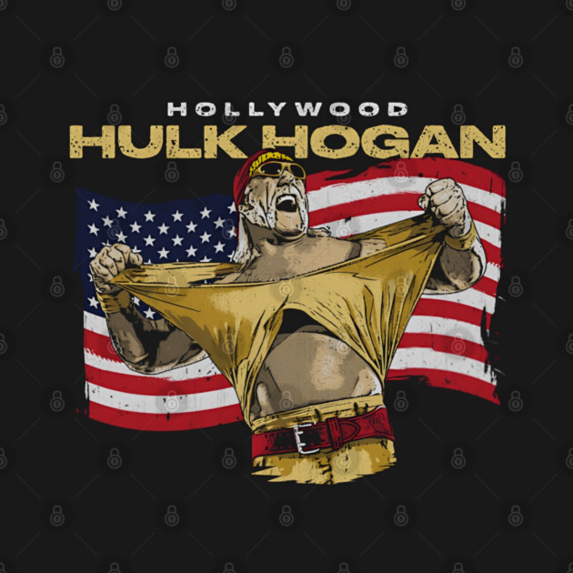 Hulk Hogan Hollywood Flag - Hulk Hogan - T-Shirt | TeePublic