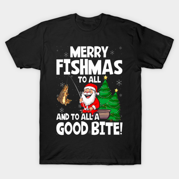 Merry Fishmas Funny Fish Fishing Fisherman Christmas Xmas - Merry ...