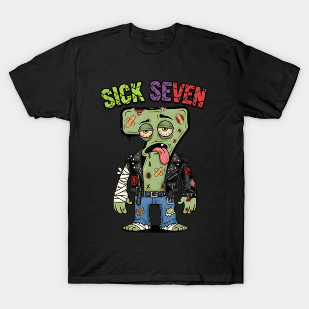 67 Zombie Six Seven Humor Brainrot Sick Seven - Funny Zombie Humor - T ...