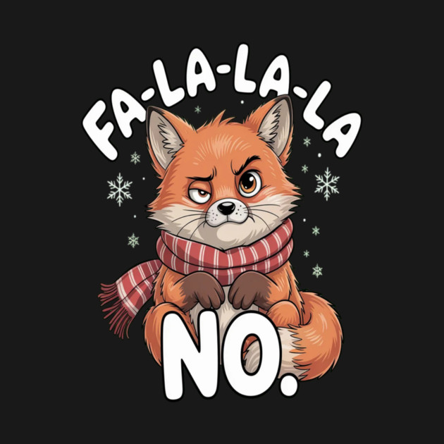 Falalala No Grumpy Fox - Falalala No Grumpy Fox - T-Shirt | TeePublic