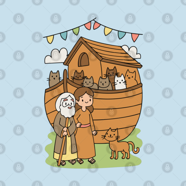 Noah's Ark Cat - Noahs Ark Cat - T-Shirt | TeePublic