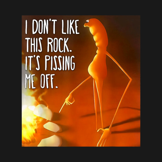 I Dont Like This Rock Angry Creature Minimal Surreal Frustration Quote ...