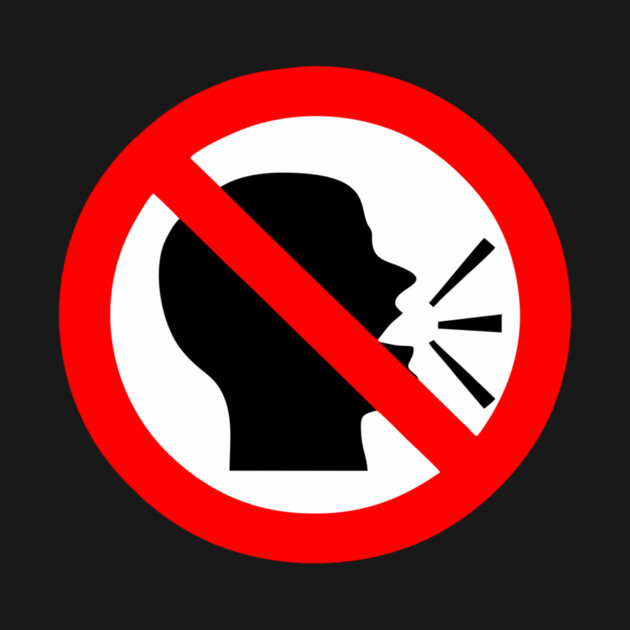 Please Be Silent - Be Quite Funny Sign - Please Be Silent - T-Shirt ...