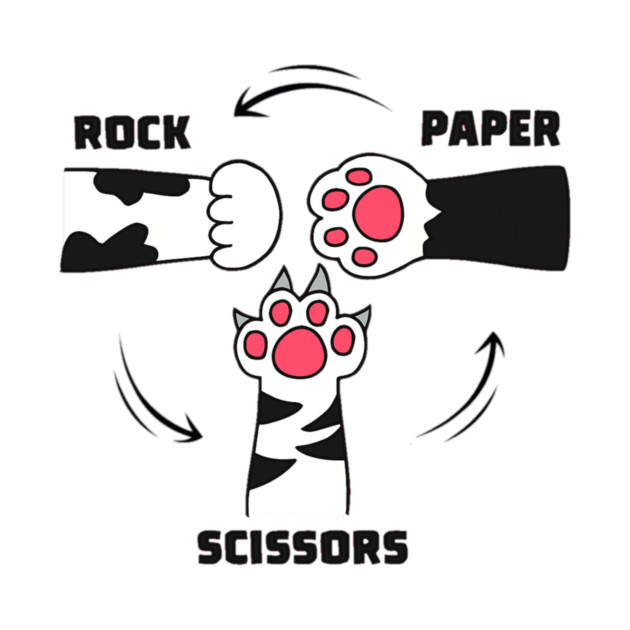 Rock Paper Scissors Cat Paws - Rock Paper Scissors - T-Shirt | TeePublic
