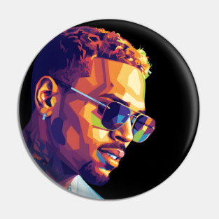 chris brown button pins