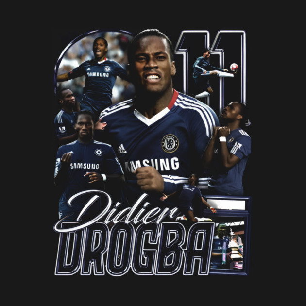 Didier Drogba Vintage Collage - Didier Drogba - T-Shirt | TeePublic