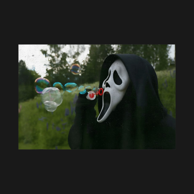 Scary Face Blowing Bubbles Halloween - Scary Face Bubbles - T-Shirt ...