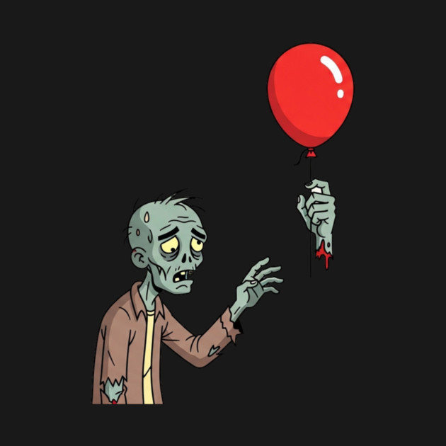 Undead with Balloon - Zombie - T-Shirt | TeePublic