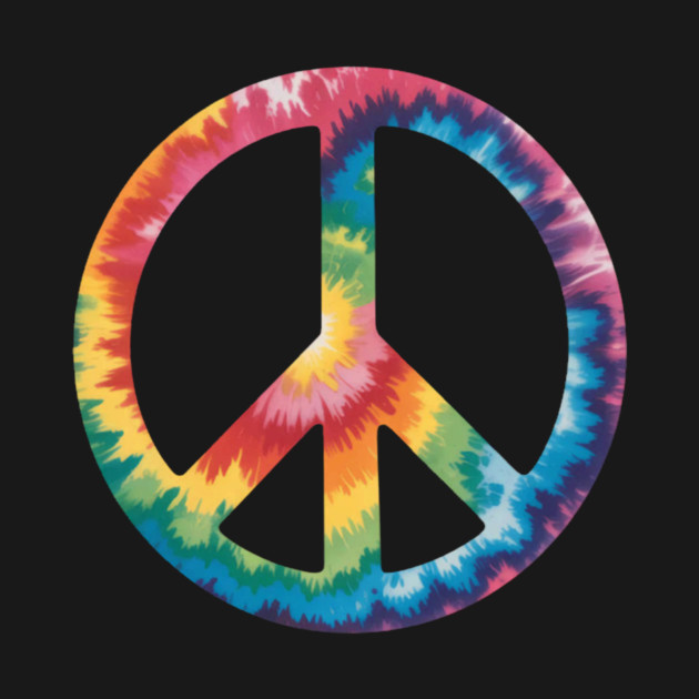 PEACE SIGN Tie Dye Hippies Christmas - Christmas - T-Shirt | TeePublic