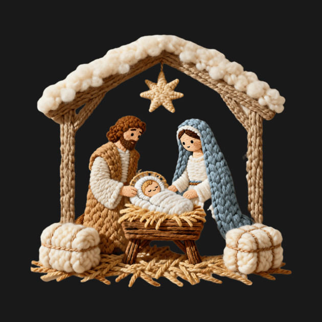 Latch Hook Yarn Nativity Scene Cute Christmas Craft Baby Jesus Design ...