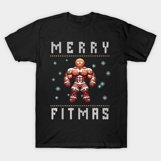 Funny Christmas Workout Gingerbread Man Gym Bodybuilder - Gingerbread ...