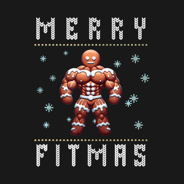 Funny Christmas Workout Gingerbread Man Gym Bodybuilder - Gingerbread ...